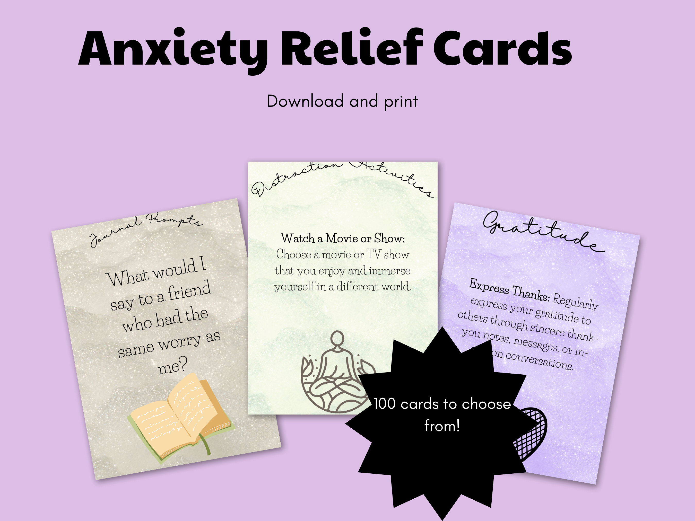 Anxiety Coping Cards | Anxiety Cards | Anxiety Printables | Anxiety ...