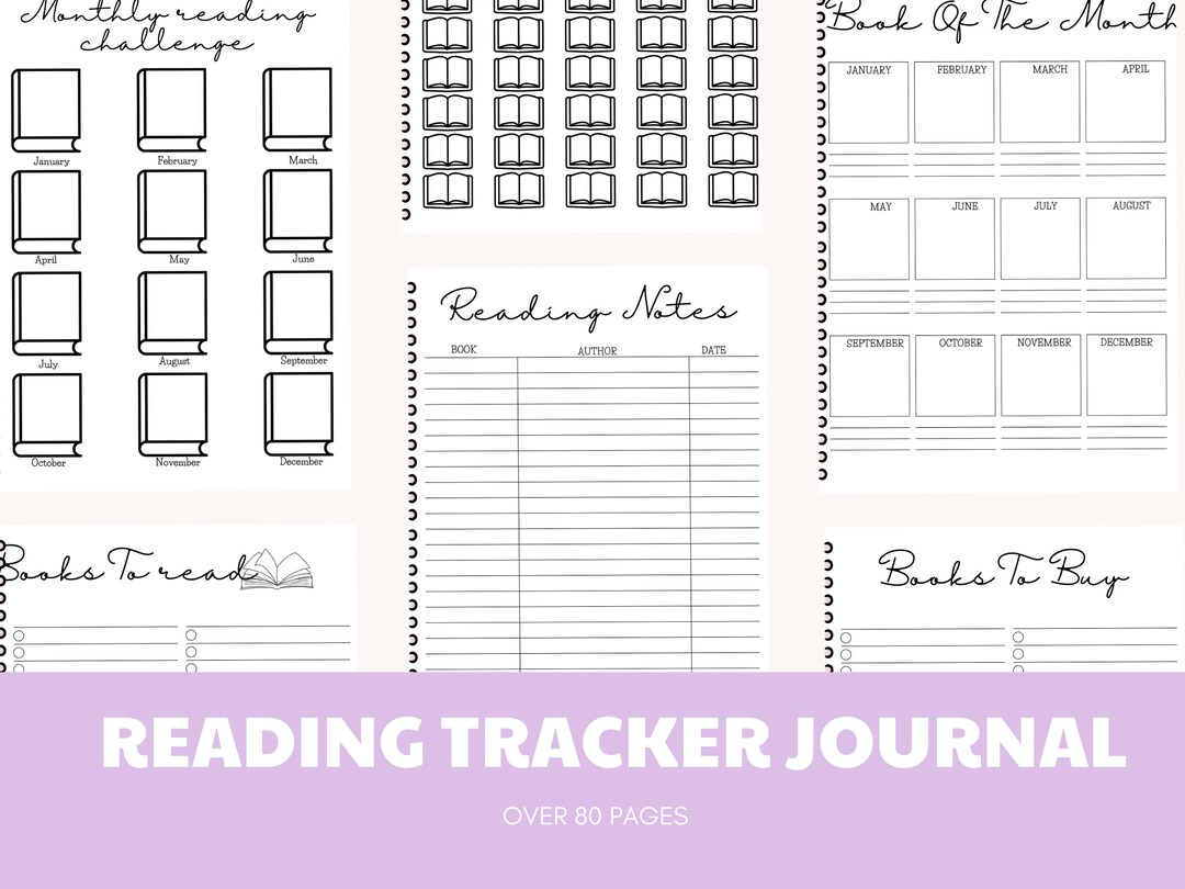 Digital Reading Journal | Reading Tracker | Reading Journal Digital ...