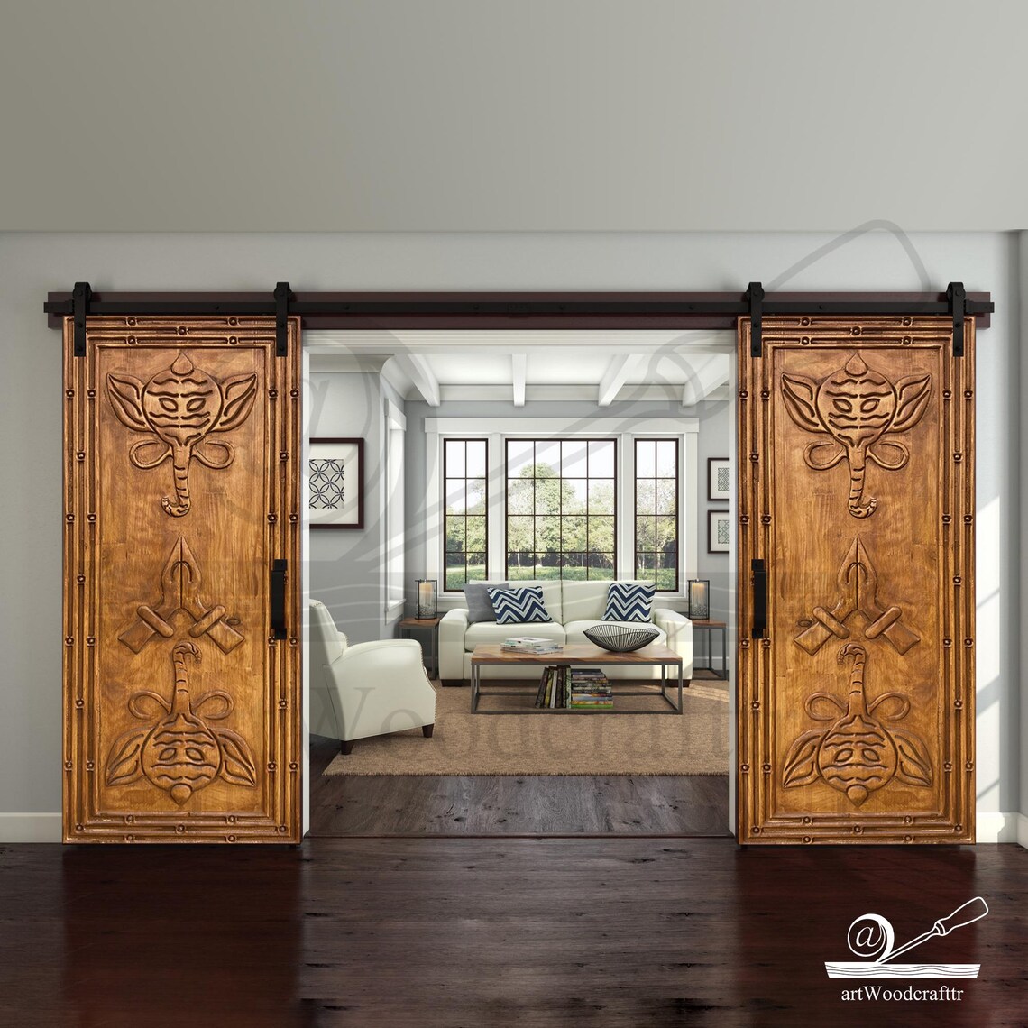Indian Motifs, Hand Carved Door, Custom Size Door, Antique Doors ...