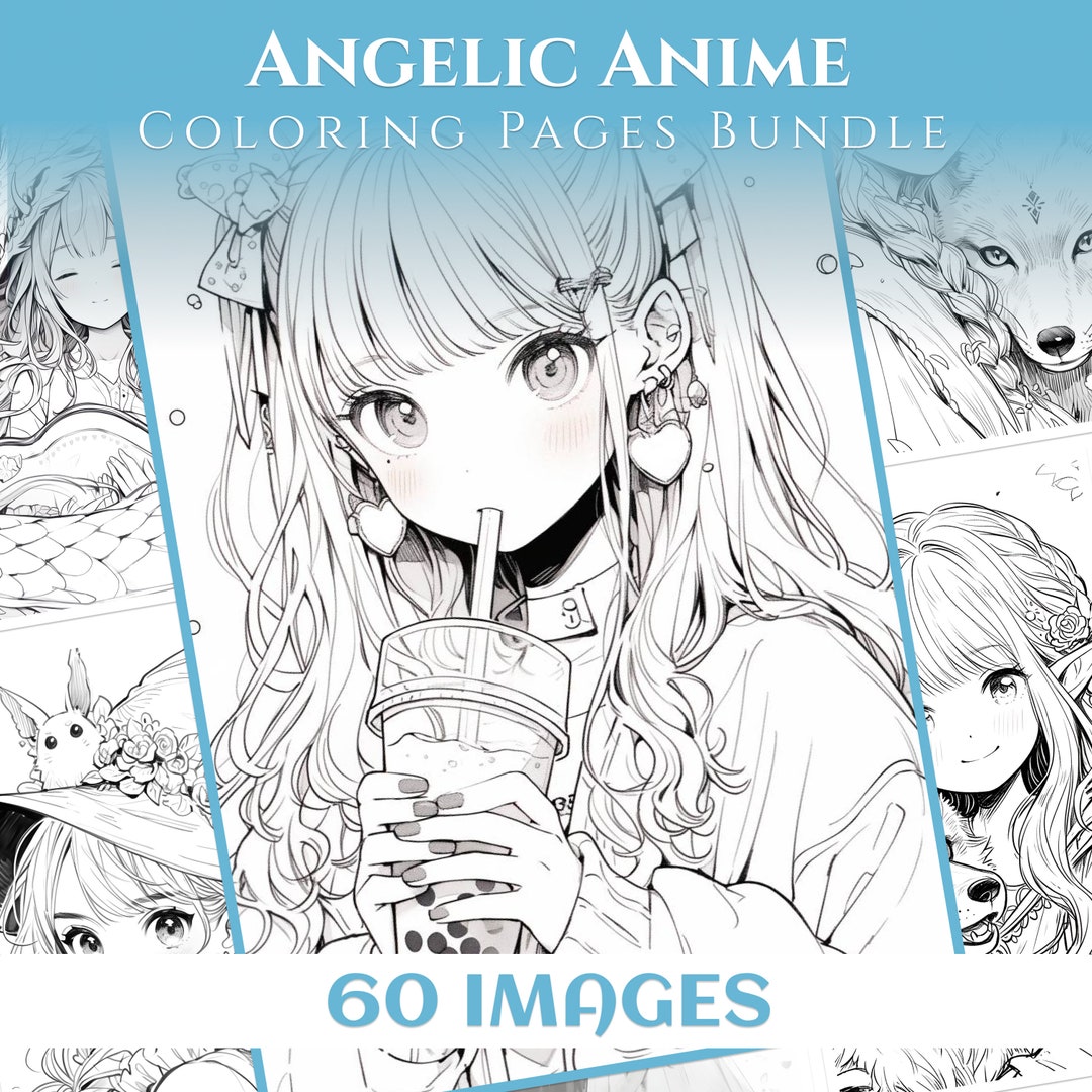60 Angelic Sweet Anime Coloring Manga Mix Volume I | Coloring Pages for ...
