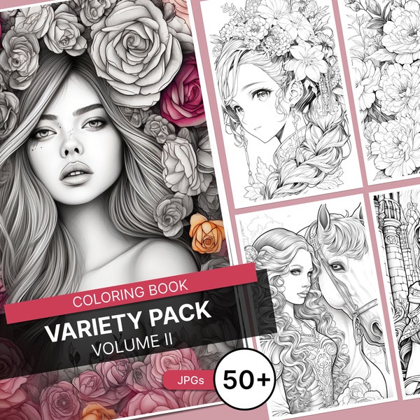 Mermaid Coloring Sheets Variety Printable - Etsy
