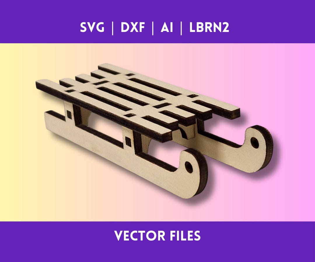 Sled Files for Laser Cutting Svg, Dxf, Ai, LBRN2 lightburn. - Etsy