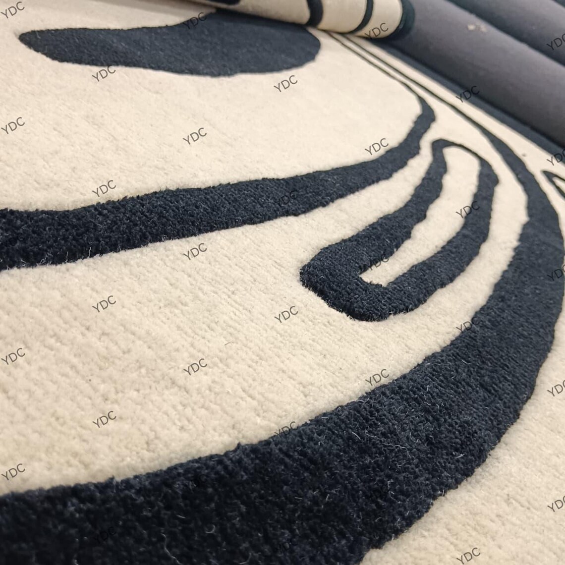 Handmade Sculptural Wool Rug: Modern Freeform Design, 9x12 Area Rug - Etsy