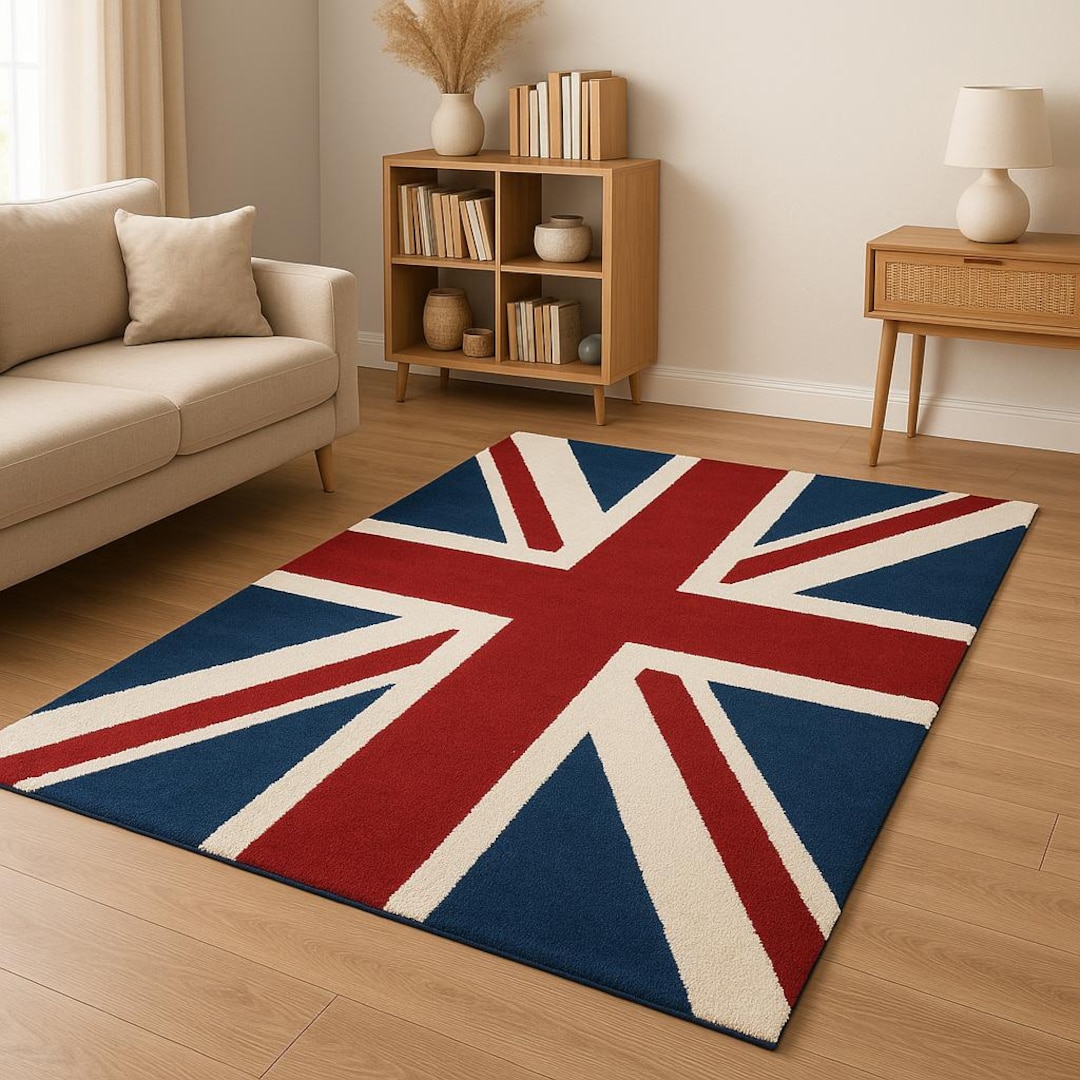 Union Jack Artisan Made Hand-tufted Rug in Luxurious New Zealand Wool ...