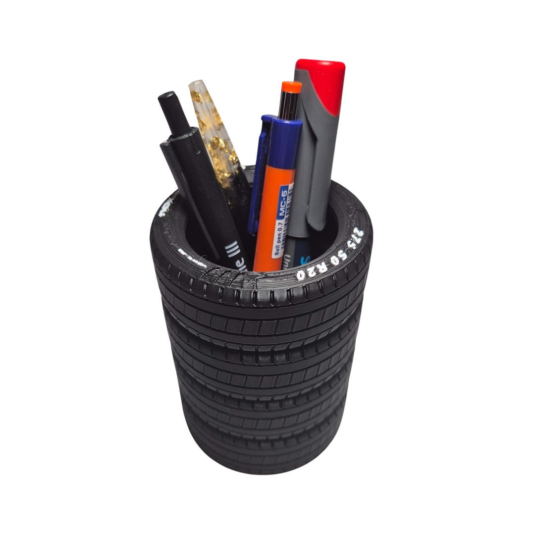 Stacked Tires Pen Holder, Tire Stack Pencil Cup Desk Organizer, Car ...