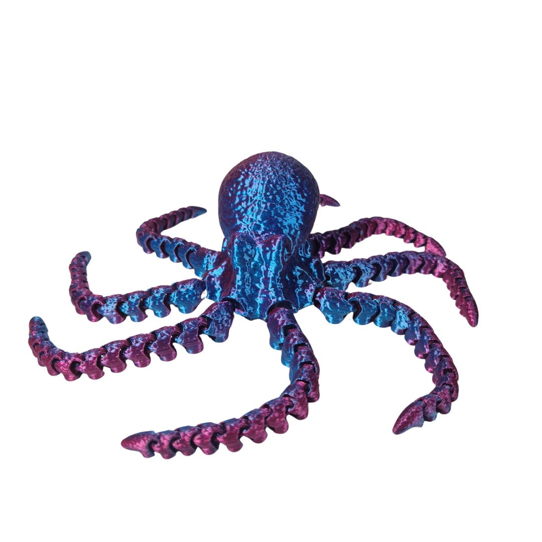 Articulated Octopus Fidget Toy | 3D Printed Flexible Stress Relief ...