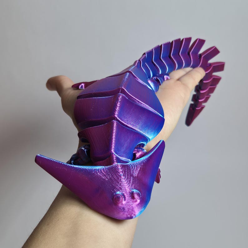 Flexi Diplocaulus | 3D Printed Articulated Prehistoric Toy | Unique ...