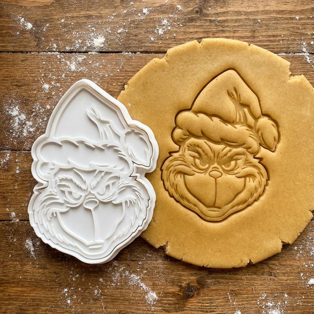 Christmas Grinch Cookie Cutter Set, Multi-size Holiday Character Mold ...