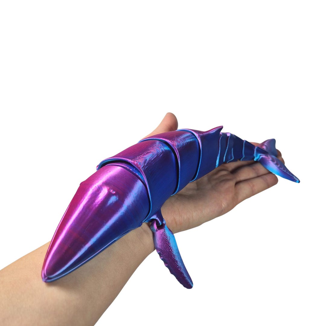 Articulated Whale Fidget Toy | 3D Printed Stress Relief | Sensory Toy ...