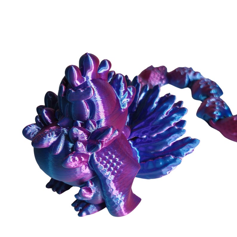 3D Printed Articulated Chicken Dragon | ADHD Fidget Toy | Unique ...