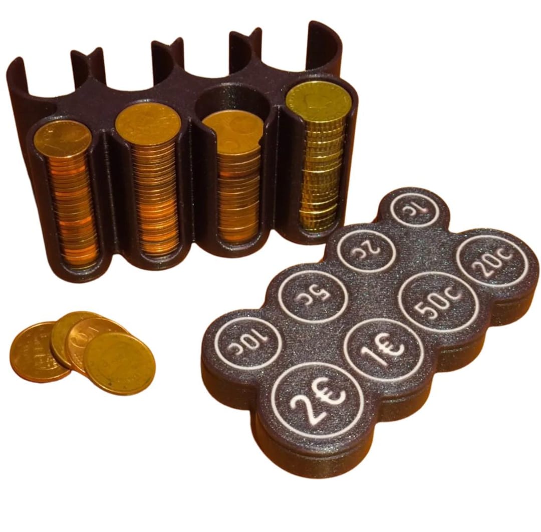 Euro Coin Organizer: Clear Acrylic 2-row Display Case - Etsy