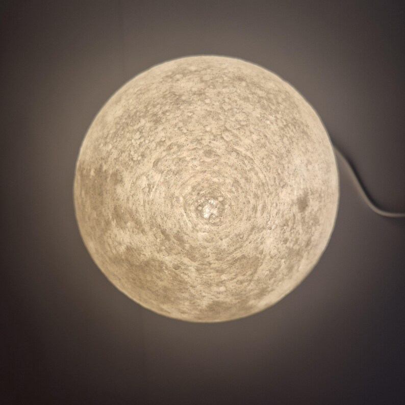 Moon Lamp - Real NASA Lunar Surface Scans, USB Powered Night Light for ...
