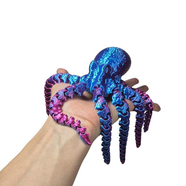 Articulated Octopus Fidget Toy | 3D Printed Flexible Stress Relief ...