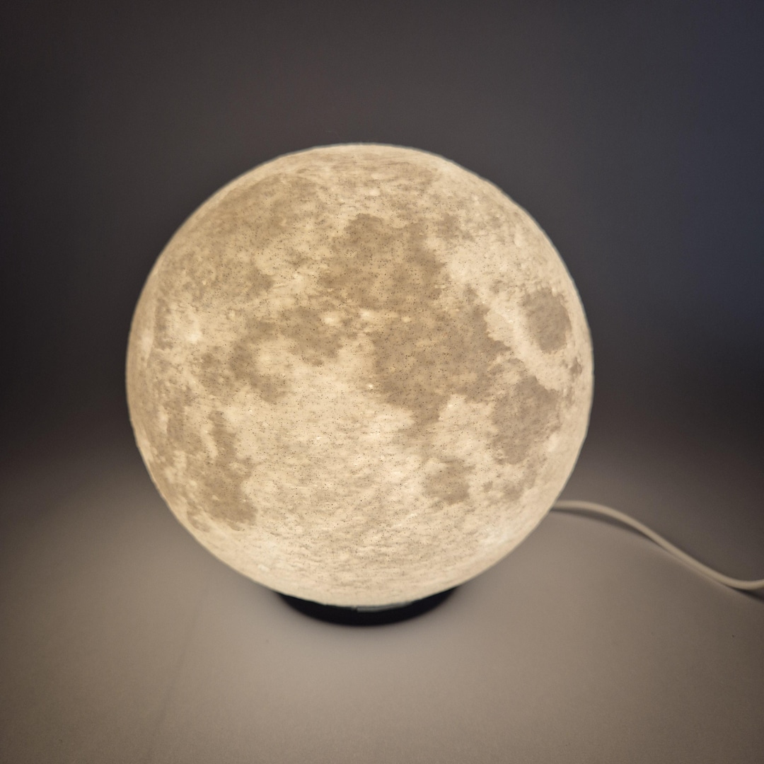 Moon Lamp - Real NASA Lunar Surface Scans, USB Powered Night Light for ...