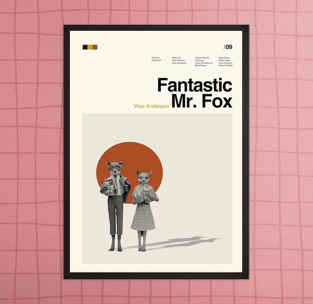 Fantastic Mr Fox Wes Anderson Modern Art Vintage Poster - Etsy