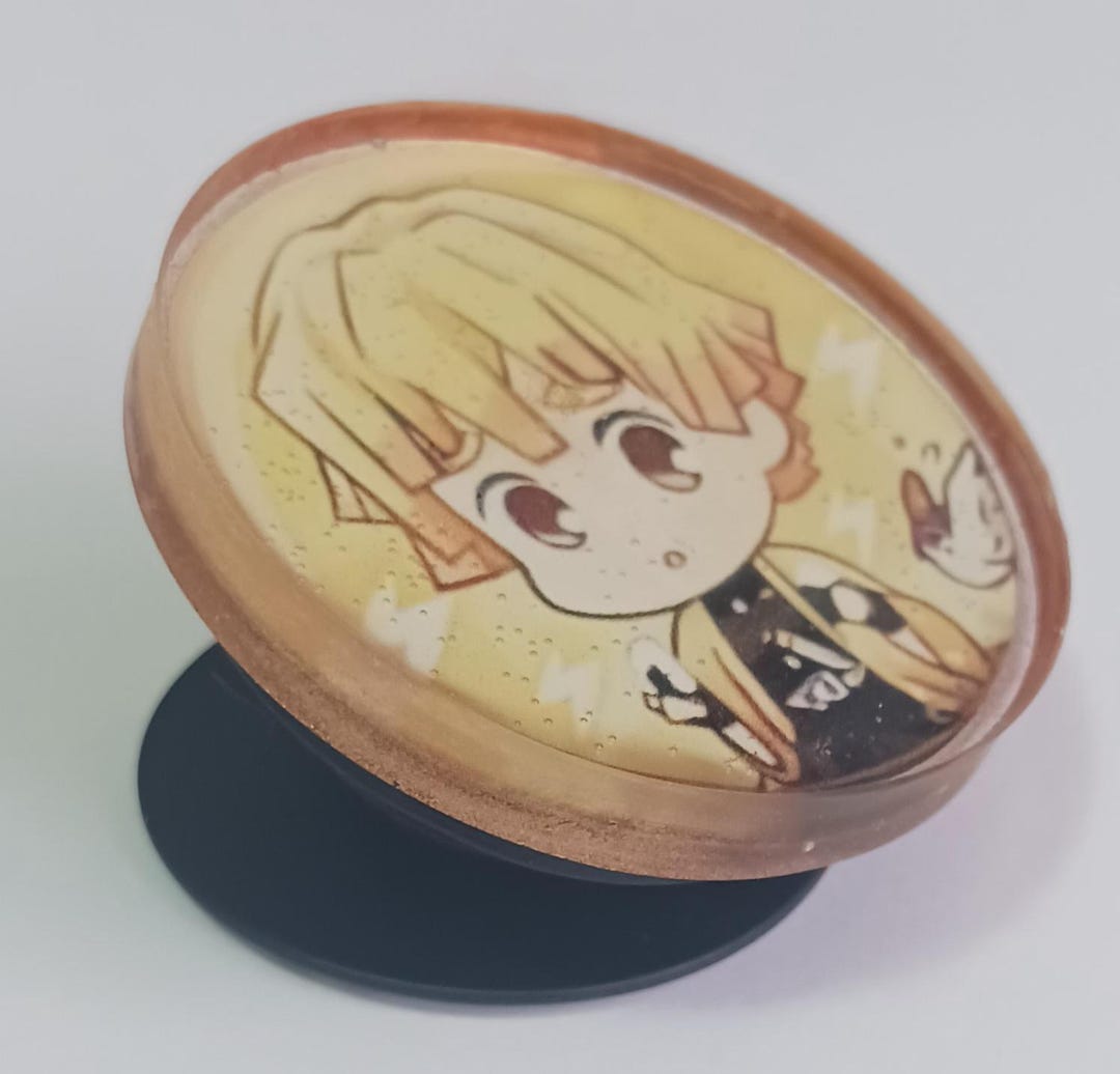 Demon Slayer Epoxy Resin Phone Grip – Handmade Kawaii Anime Phone Grip ...