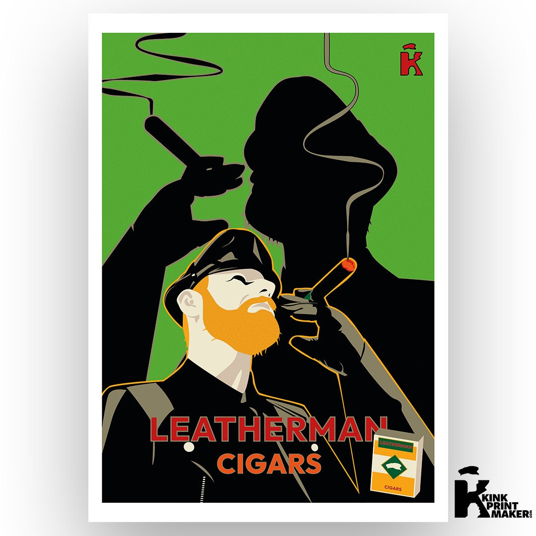 Gay Kink 'leatherman Cigars', Vintage Inspired Advertisement Poster ...