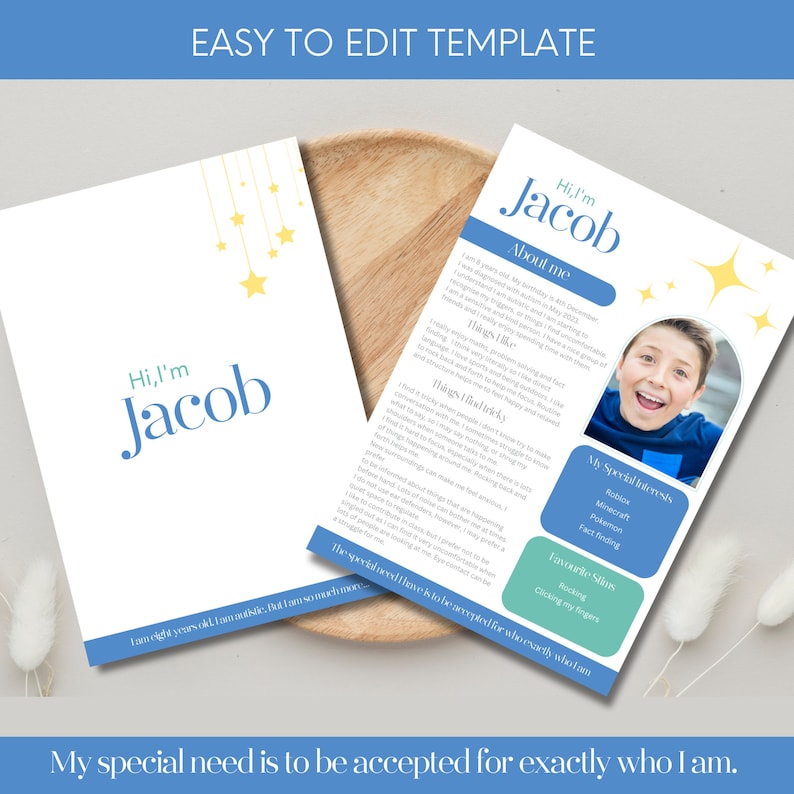All About Me Template - Etsy