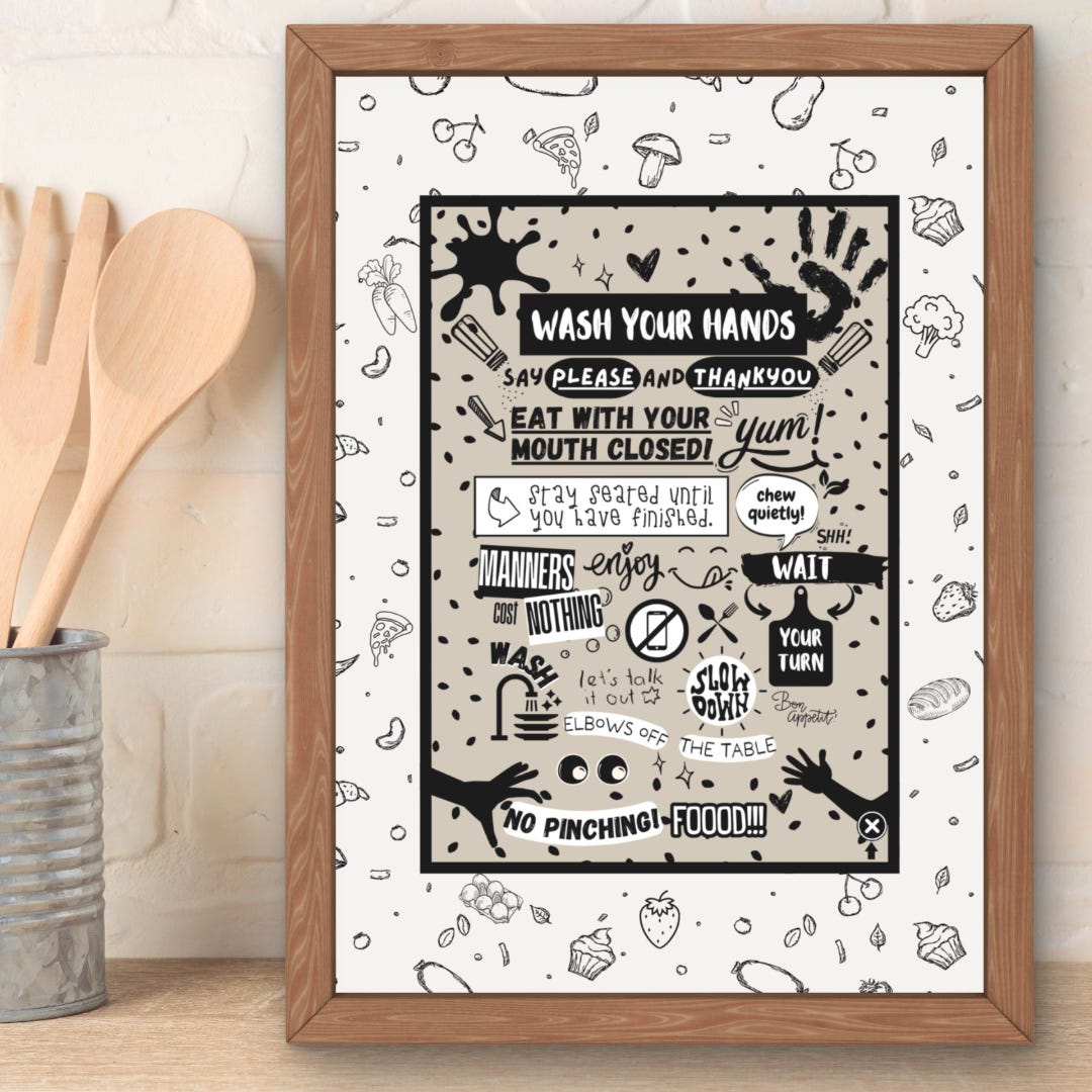 Table Manners Printable - Etsy