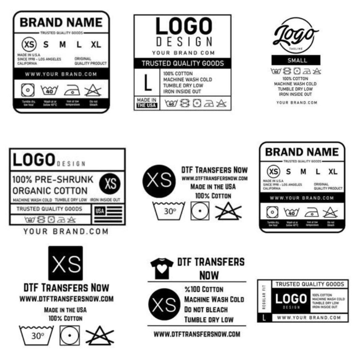 Kneck Label Template - Etsy