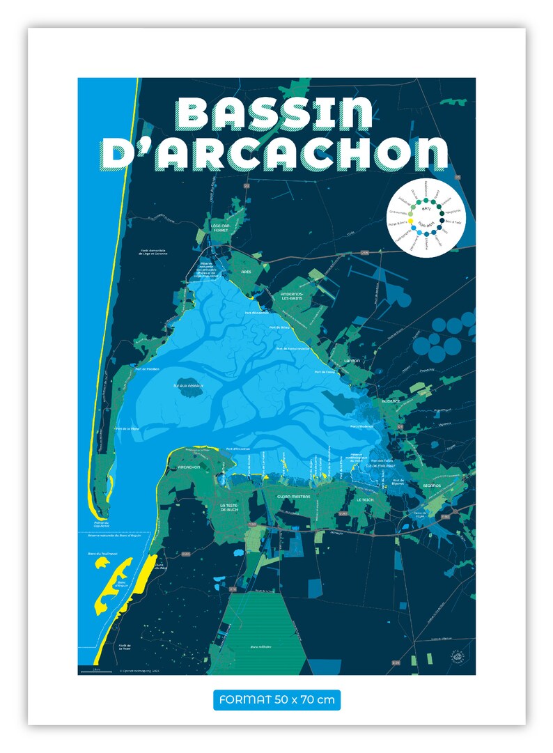 Arcachon Basin Poster 50x70 Cm - Etsy