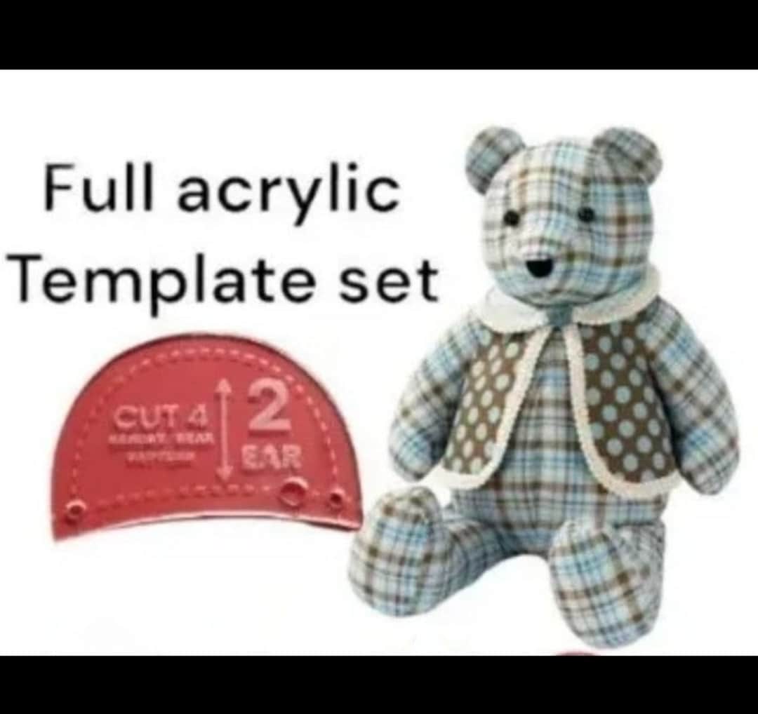 Memory Bear Sewing Pattern 14 Full Set of Acrylic - Etsy UK