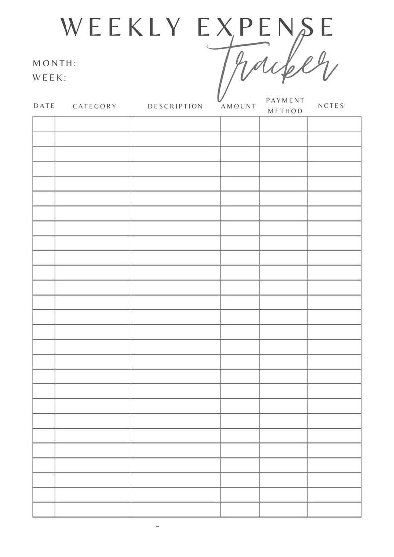 Printable Budget Planner Bundle | Monthly Budget, Weekly Expense ...