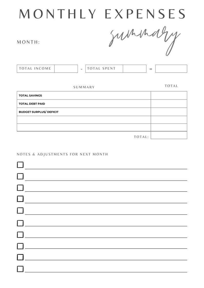 Printable Budget Planner Bundle | Monthly Budget, Weekly Expense ...