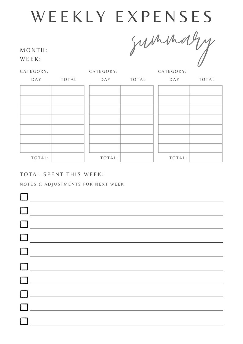 Printable Budget Planner Bundle | Monthly Budget, Weekly Expense ...
