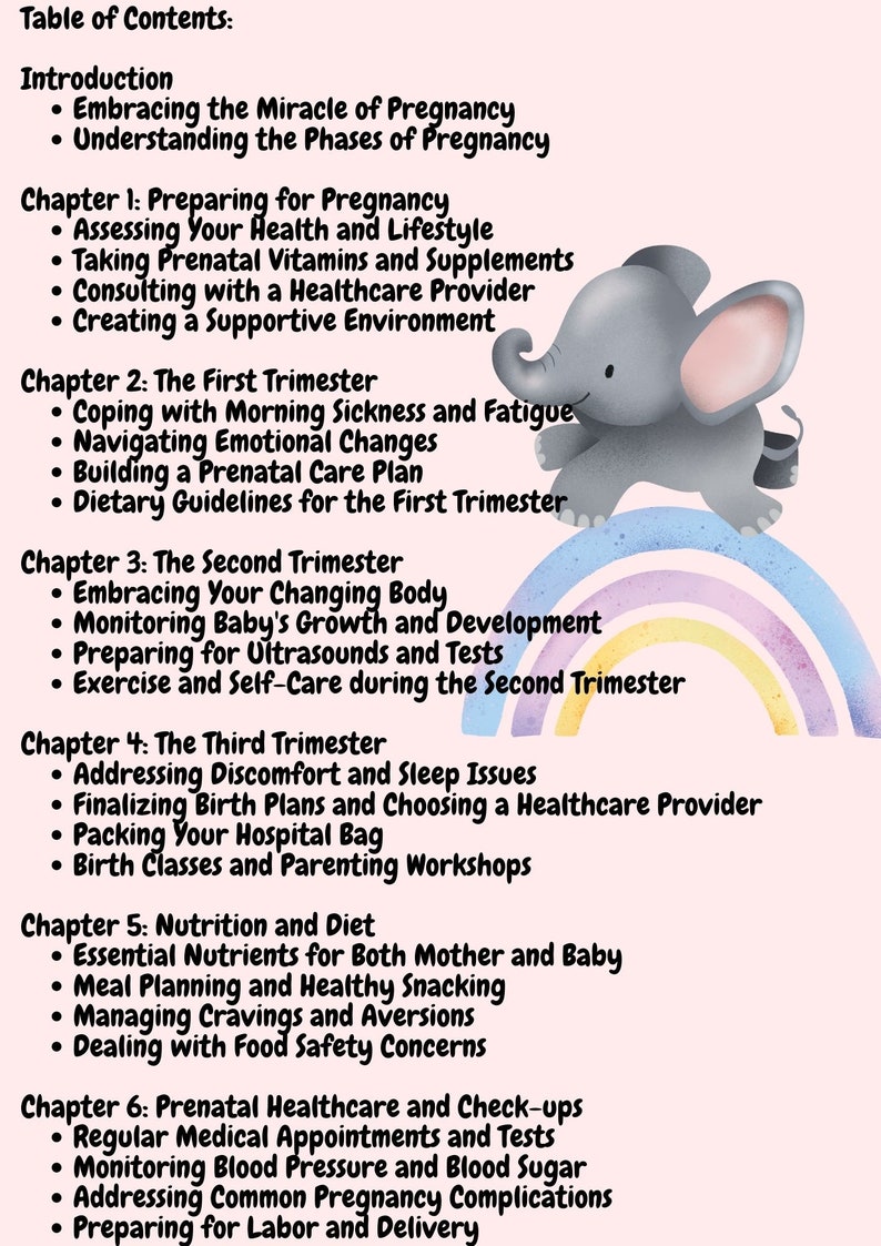 Complete Pregnancy Guide E-book • by Delulaar - Etsy