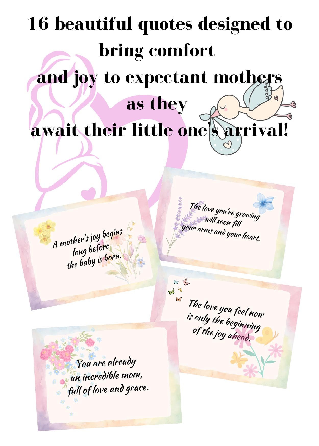 Pregnancy Affirmation Cards | Expectant Mother Quotes (printable) - Etsy