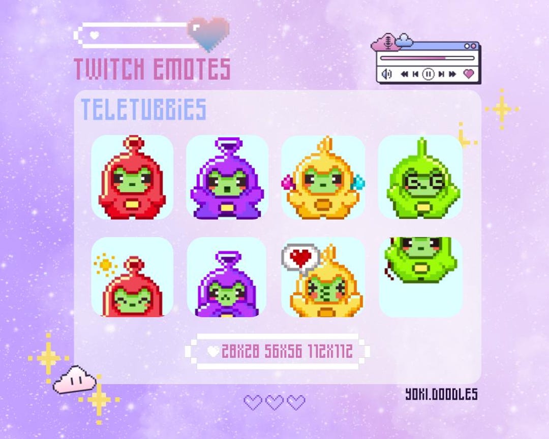Froggi Series: as Teletubbies Twitch/discord Gif Animated Emotes for ...