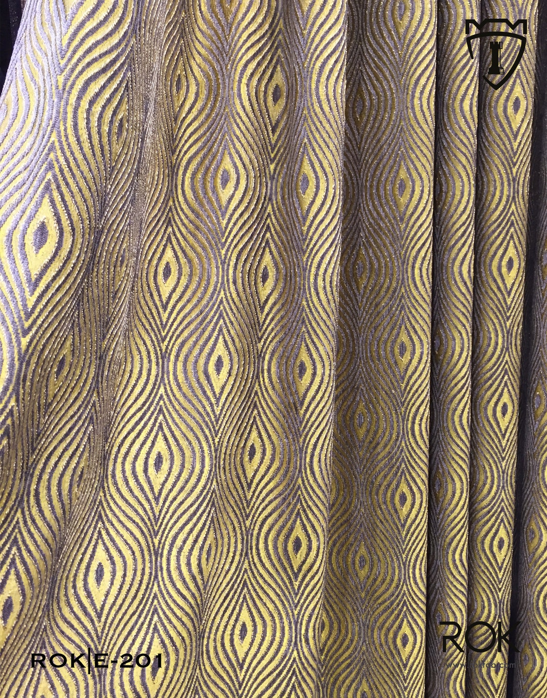 Ogee Jacquard Patterns, Curtain for Bedroom and Living Room, 8 Color ...