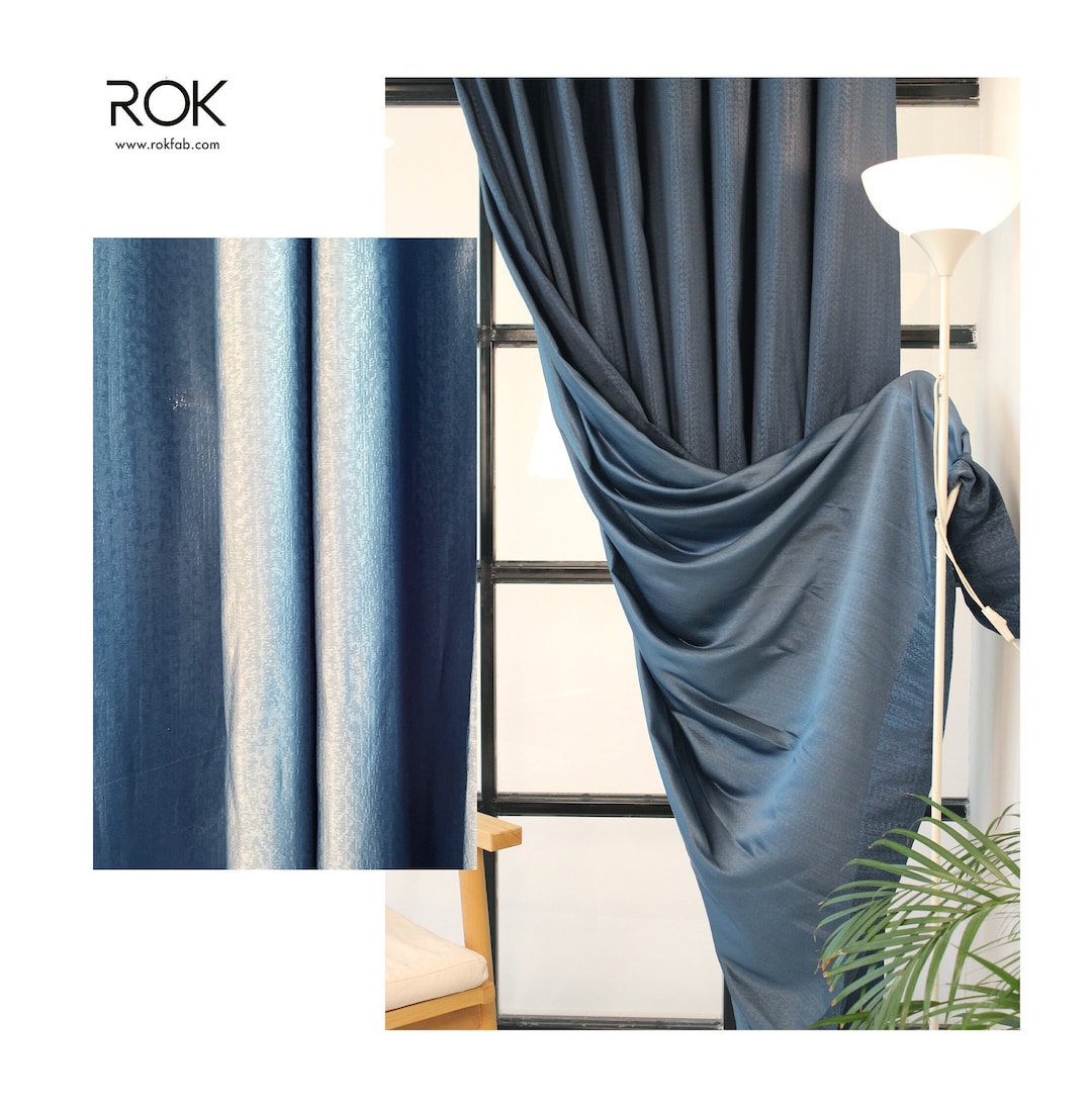 Double Sided Blue Drapery, Blue Double Sided Curtain,blue Drapes Panels ...