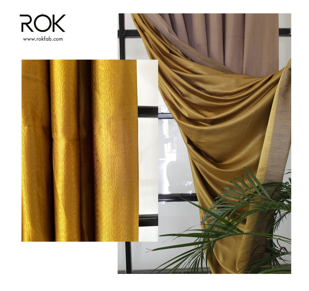 Double Sided Yellow Drapery, Yellow Curtain,yellow Drapes Panels, 6 ...