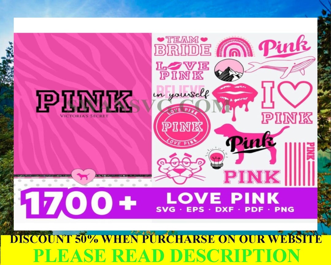1700 Love Pink Bundle Svg Trending Svg Love Pink Logos Svg - Etsy