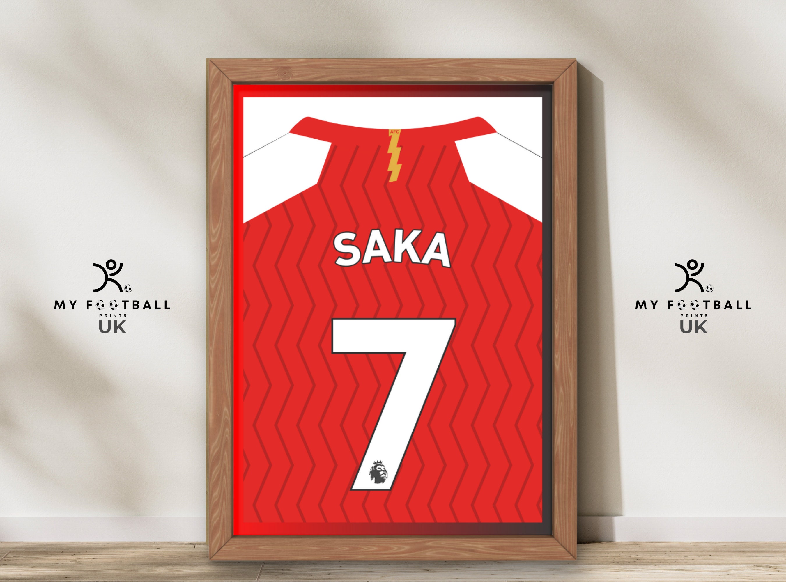 Personalised Football Shirt Print Arsenal Poster Football - Etsy