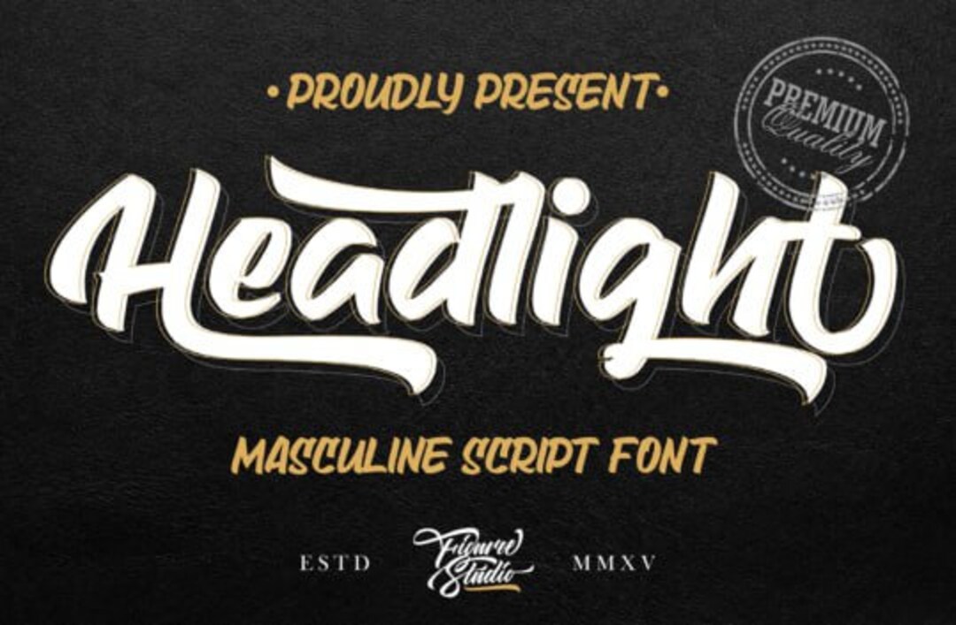 Headlight Font, Cricut Font, Bold Fonts, Casual Font, Modern Font ...