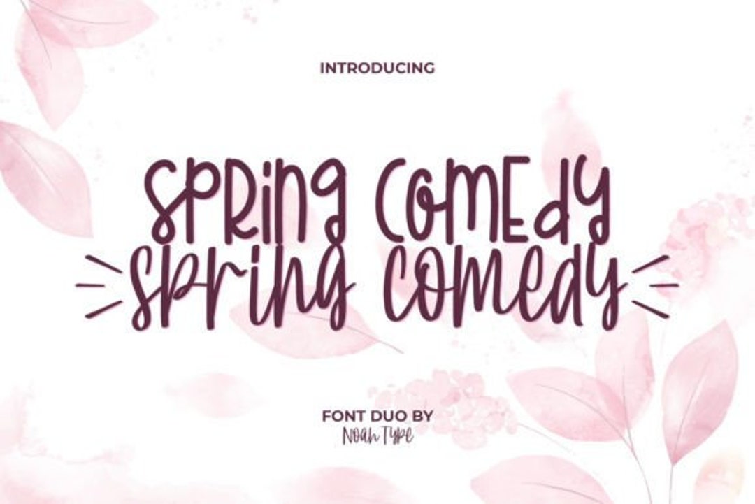 Spring Comedy Font Elegant Font Calligraphy Font Modern - Etsy