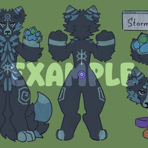 Canine Reference Sheet Base - Etsy
