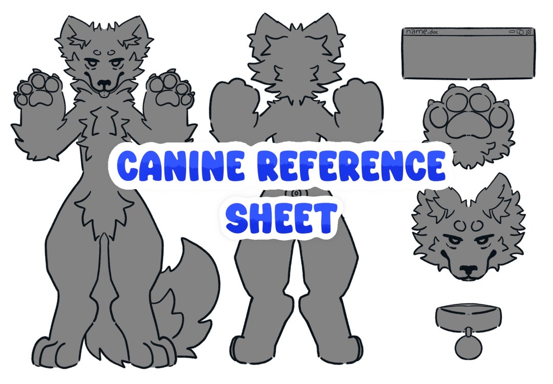 Canine Reference Sheet Base - Etsy