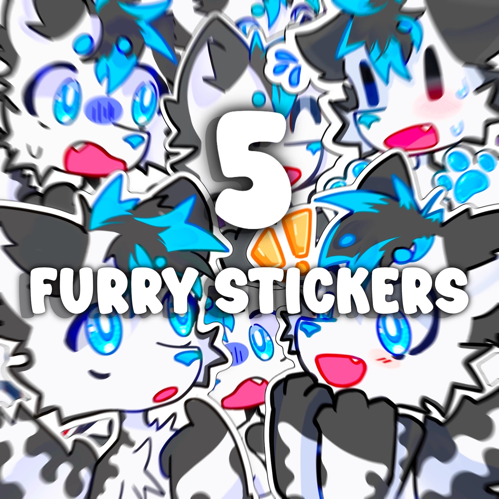 5 PACK Furry Stickers Commission - Etsy