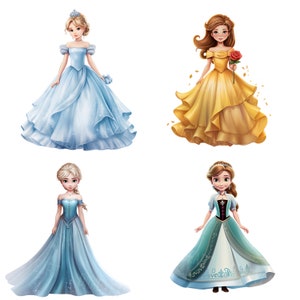Cute Little Princess Clipart, Princess Art Png, Fairy Image, Commertial ...