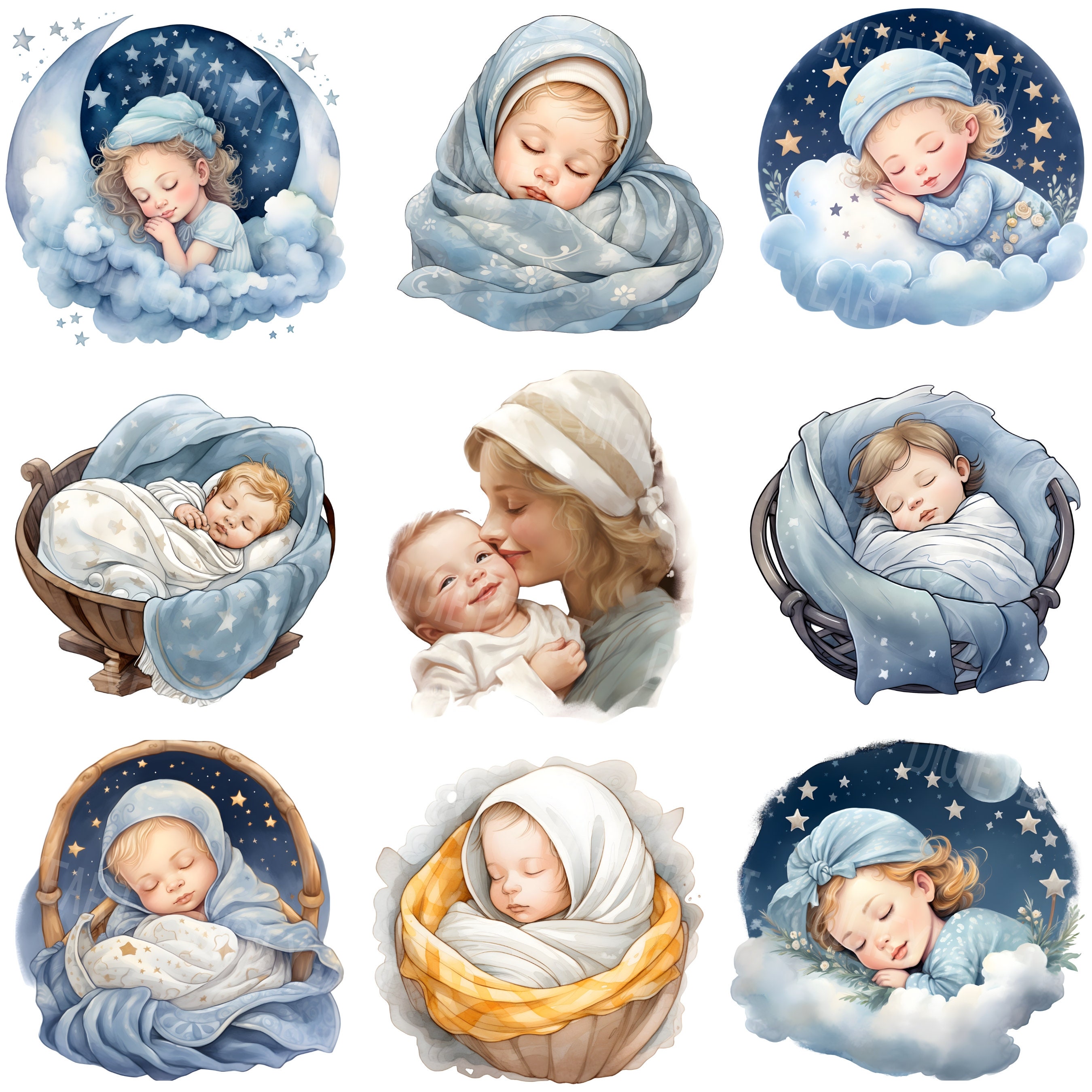 Newborn Baby Clipart Cute Babies Art Png Children Image - Etsy