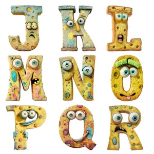 Quirky Alphabet Clipart, Letters CU Clip Art, Funny Initials PNG ...