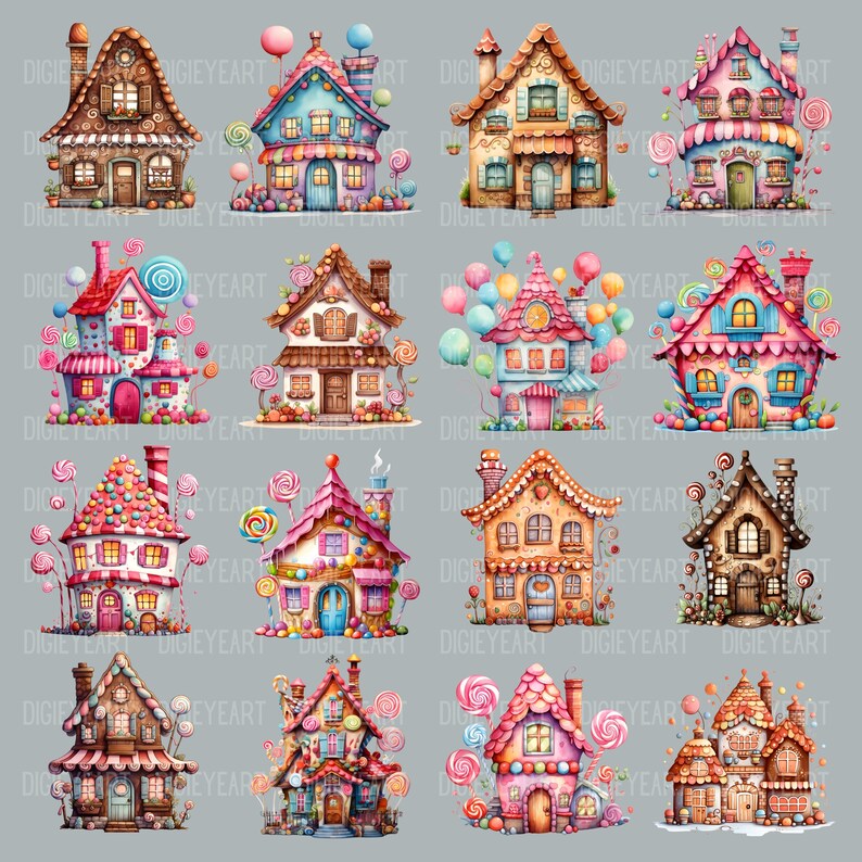 Sweet House Clipart, Candy House CU Clip Art Png, Magic Digital ...