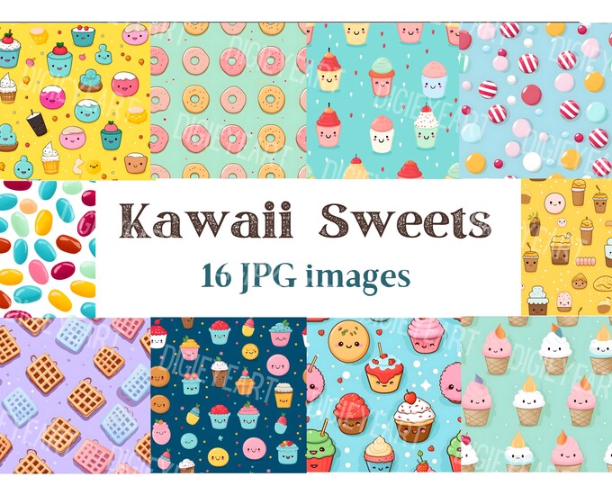 Cute Kawaii Sweets Single Tile Pattern (not Seamless) - Etsy Canada