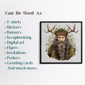 Watercolor Celtic Druid Clipart, Irish Wizard Clip Art Png, Celtic ...