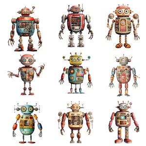 Whimsical Robot Clipart, Android CU Clip Art, Robot Graphics Png,funny ...