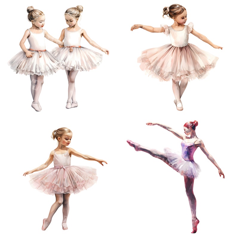 Watercolor Ballerina Clipart, Ballet Girls Clip Art, Dance Jpg ...